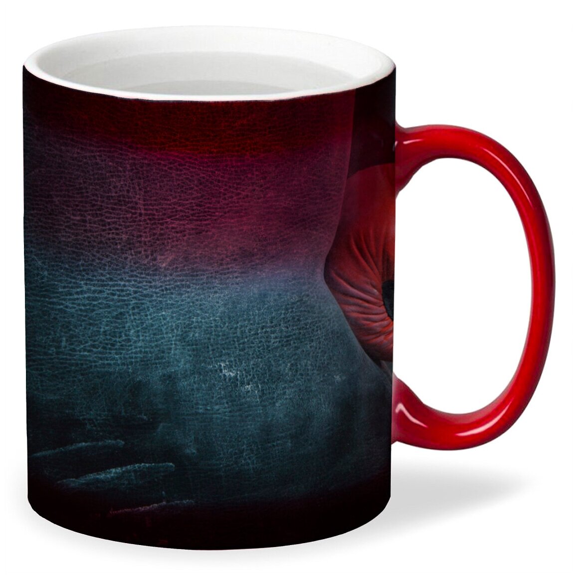 Кружка хамелеон красный CoolPodarok Бокс Удар по груше