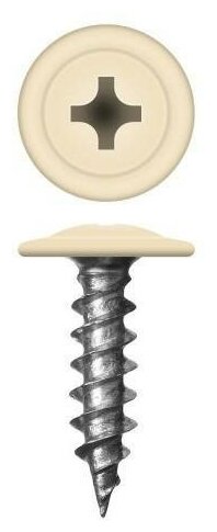 Саморез с прессшайбой 4 2*19 1000 шт RAL 1015 острые