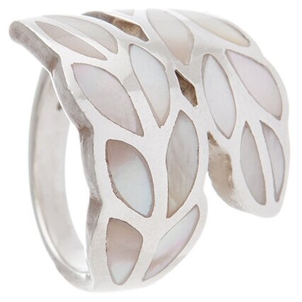 Кольцо, серебро, 925 проба, перламутр