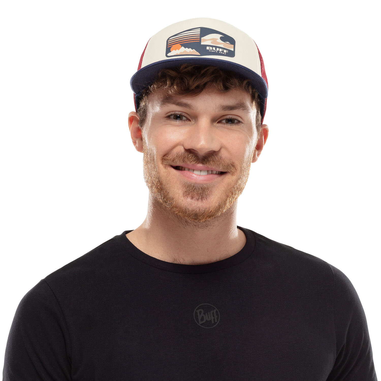Кепка Buff Trucker cap для взрослых и детей, размер L, синий, красный — фото 1