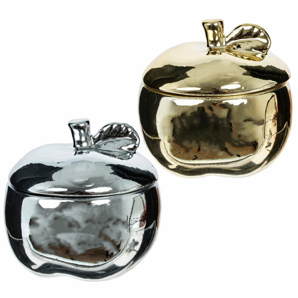 Шкатулка "Яблоко", L9 W9 H8,5 см, 2в.