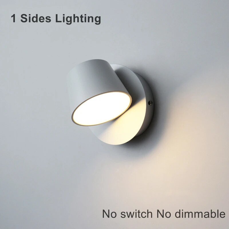 Настенная Светодиодная лампа в скандинавском стиле с выключателем, вращающийся на 350 градусов, с одной головкой, прикроватный светильник для чтения, освещение для спальни, отеля