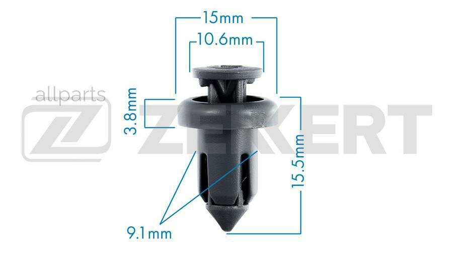 ZEKKERT BE-1067 Клипса крепёжная Toyota (миним. кол-во заказа 10 шт)