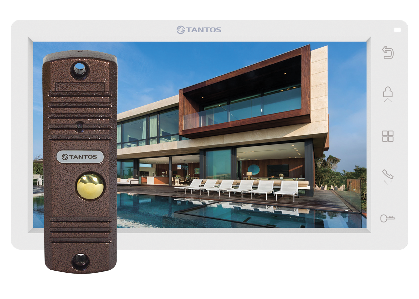 Комплект видеодомофона TANTOS Amelie HD SE kit (White)