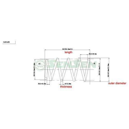 Пружина подвески Lada Largus 12- 1.6 Renault Logan MCV/фургон 07- 1.4, 1.6 перед Sensen SCP10075