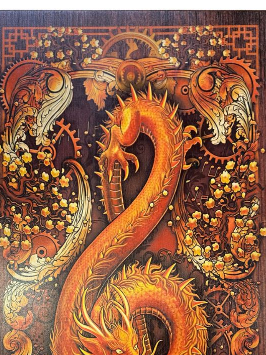 Нарды с гравировкой Красный дракон