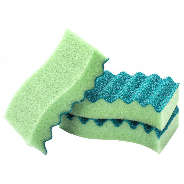 SPONTEX Scrub&Flex набор губок 3 шт 11х7х2см поролон абразив для мытья посуды