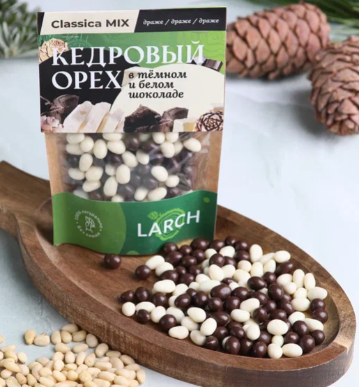 Кедровый орех в белой и темной шоколадной глазури 50гр