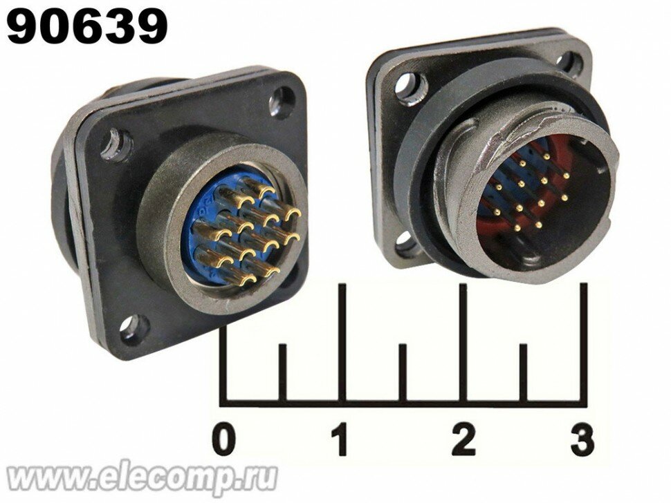 Разъем 12pin штекер в панель FQ18-12ZJ