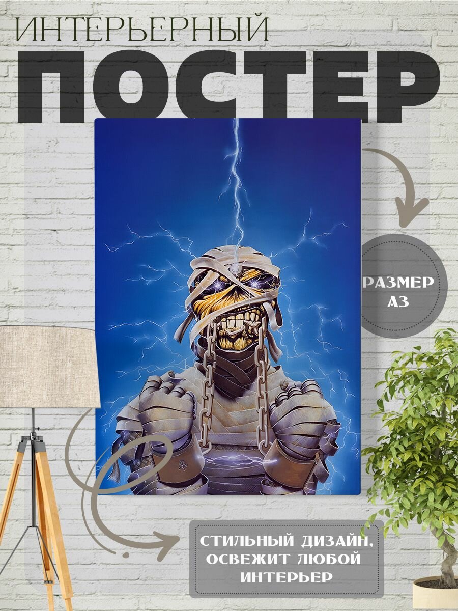 Плакат постер британская хеви-метал-группа, Iron Maiden Железная дева