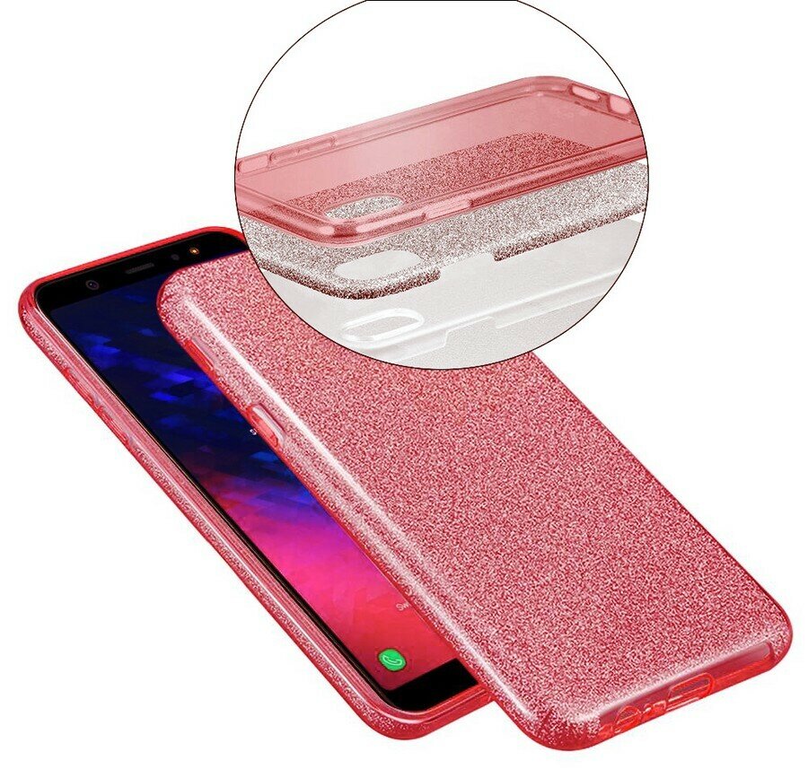 Силиконовая противоударная накладка Diamond для Apple iPhone 6 красный
