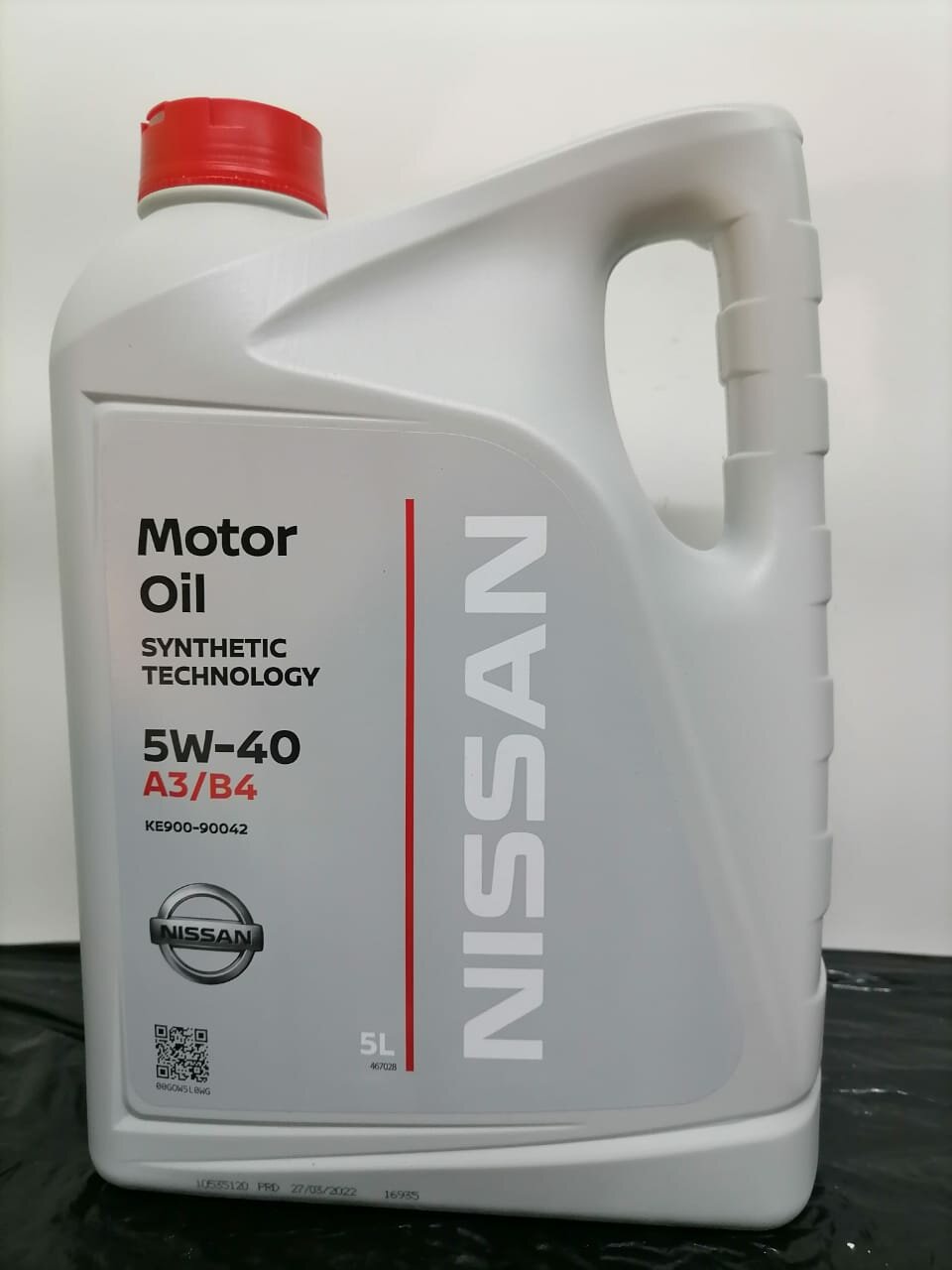 Масло моторное синтетическое Nissan Motor Oil 5W-40 А3/В4, 5л, арт. КЕ900-90042