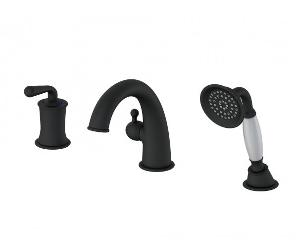 Смеситель на борт ванны Wonzon&Woghand, Черный матовый WW-88659008-MB