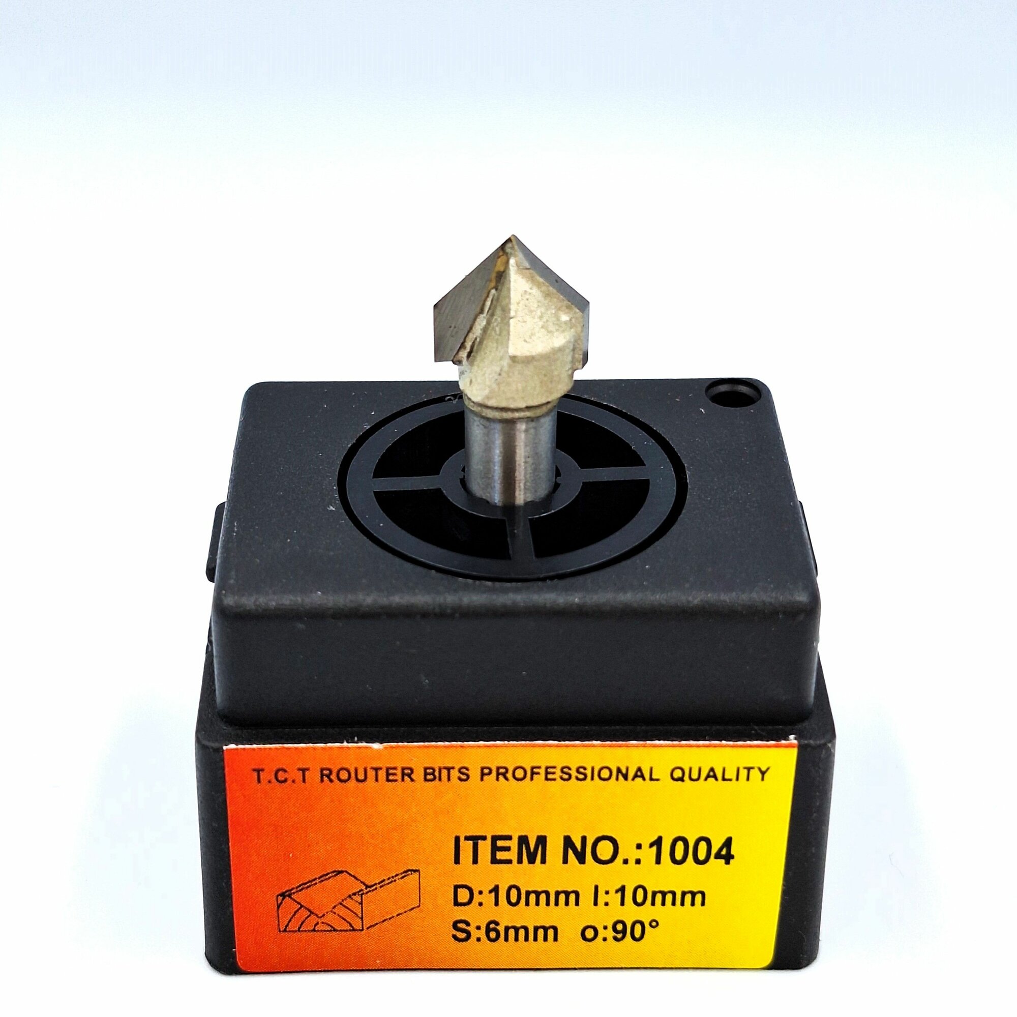 Фреза Globus 1004 D10, хвостовик 6 мм, 90 градусов, пазовая V-образная галтельная