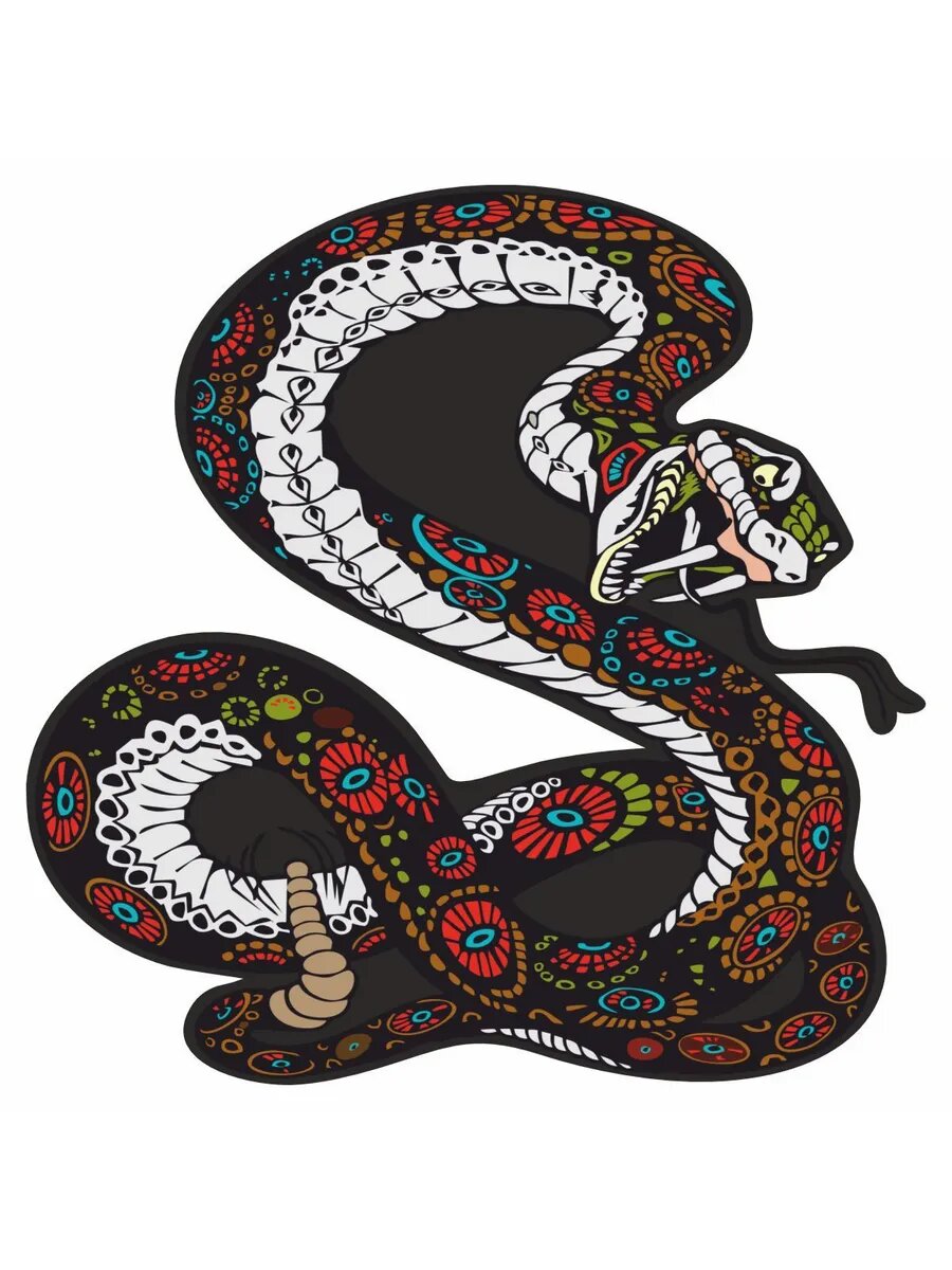 Наклейка "Змея", 150х150мм, вид 6, Арт рэйсинг