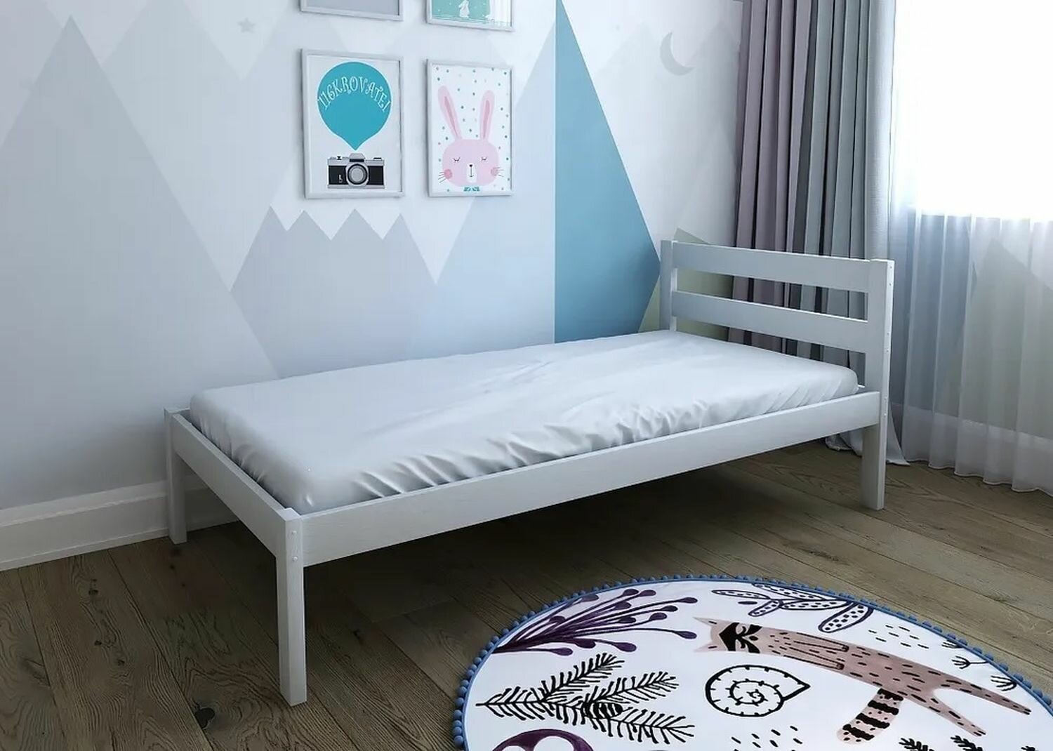 Кровать 160*80 "116 кроватей", белая