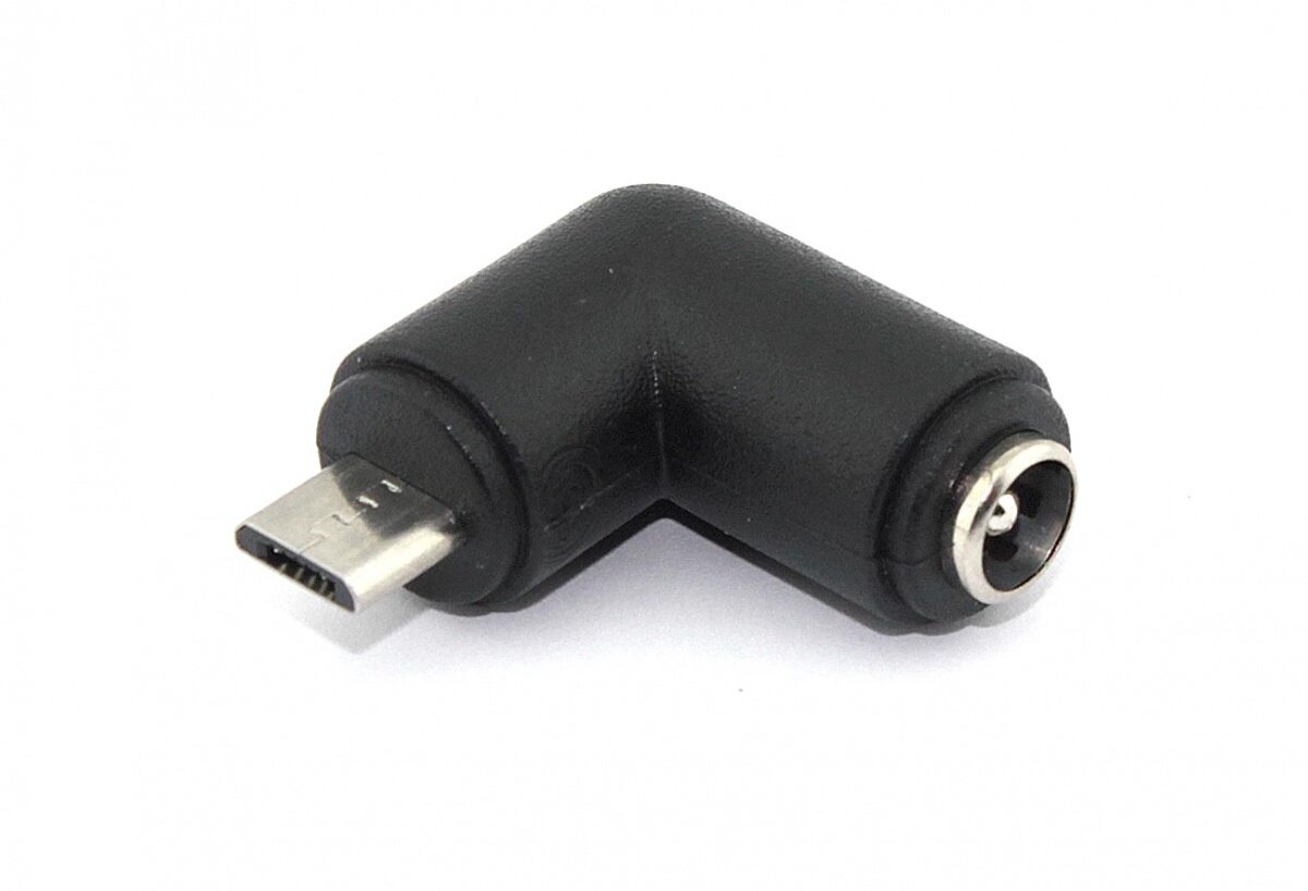 Переходник 5.5х2.5mm на Micro USB угловой
