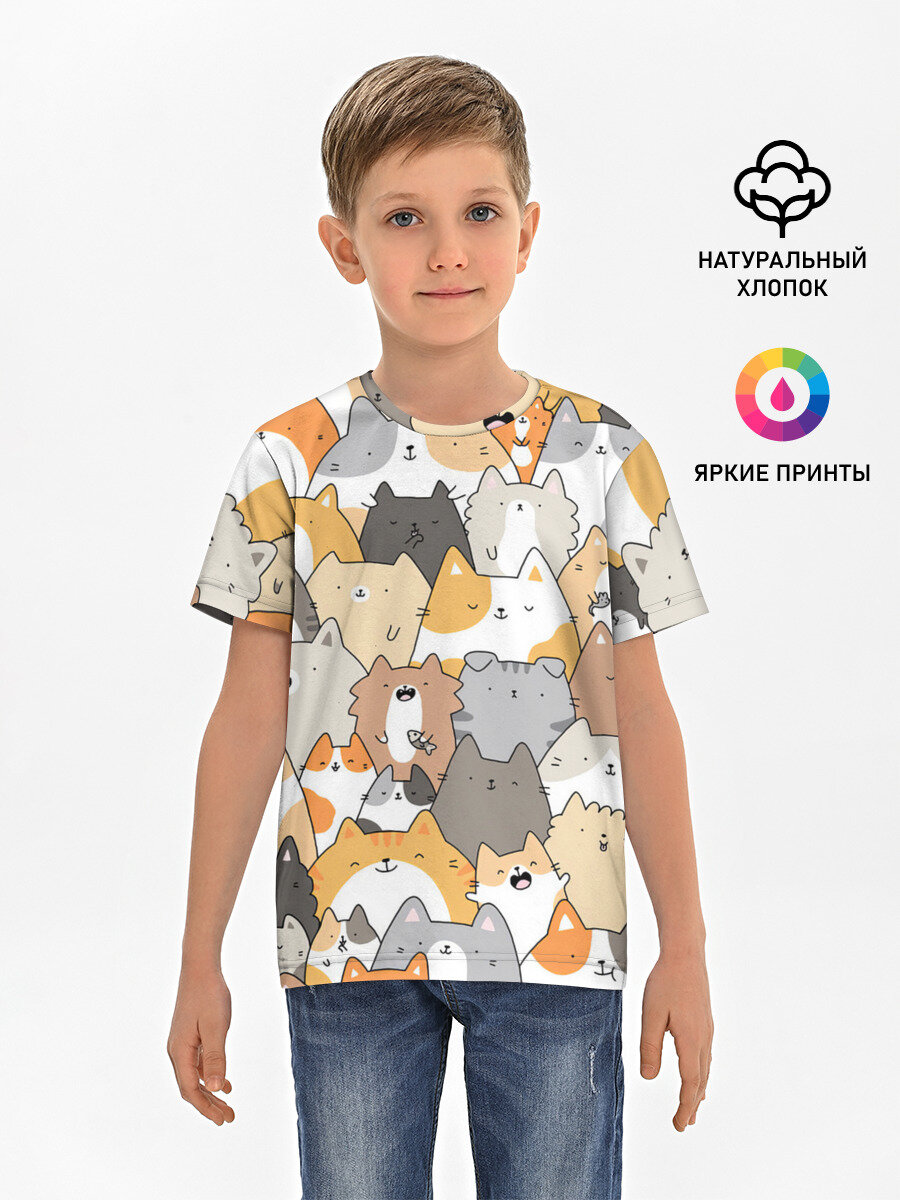 Футболка Lacotton.ru хлопковая детская Кошачья стая
