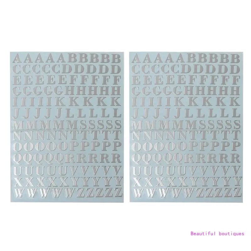 Металлические наклейки буквы и цифры Copper Paste B