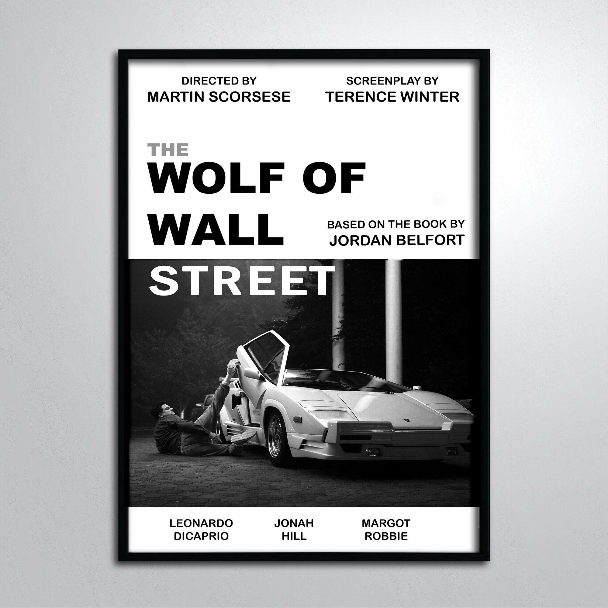 Постер без рамы/Волк с Уолл-стрит Ламборгини (А2/420х594)