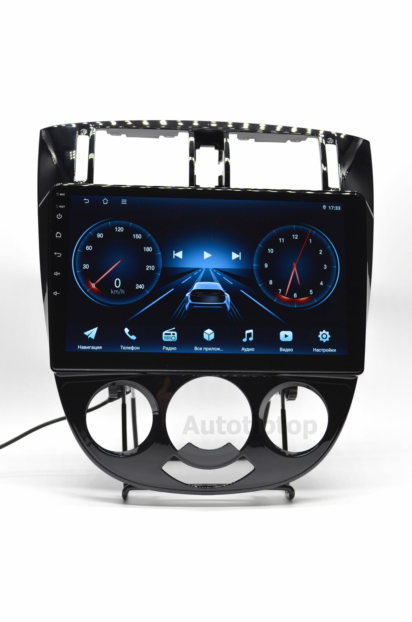 Магнитола для Chevrolet Lacetti кузов седан (черная рамка) 4/64ГБ, QLED, Carplay, автозвук DSP, GPS Навигация, 9 дюймов