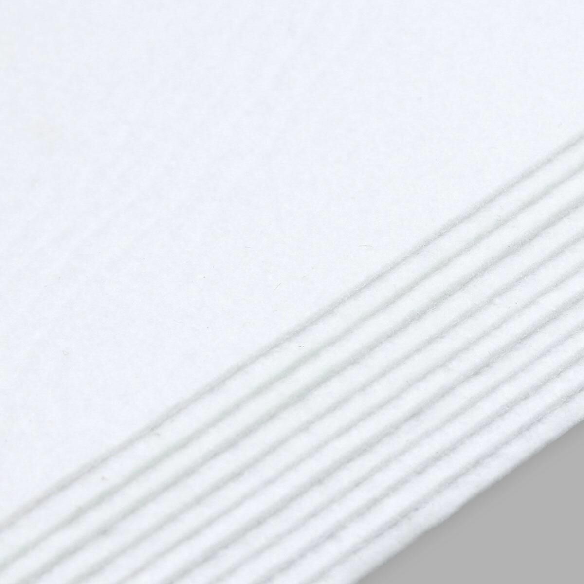 Фетр IDEAL Листовой жесткий, 1 мм, 20х30 см, цвет 660, белый, FLT-H1, 10 шт