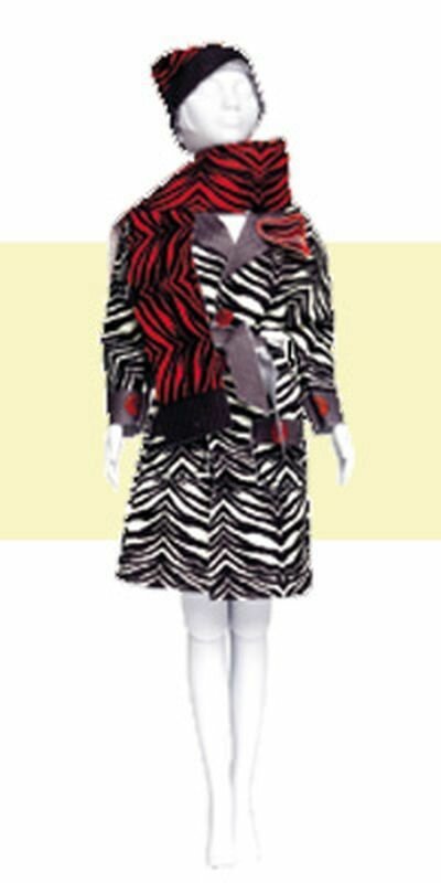 Набор для шитья DressYourDoll Одежда для кукол, №2, Judy Zebra