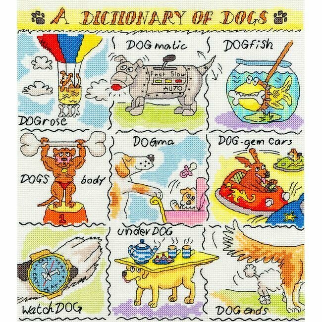 Набор для вышивания Bothy Threads "Dogs", канва, мулине