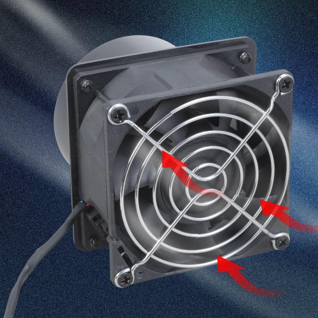 Мощный вентилятор 80мм 12V для вентиляции в мастерских