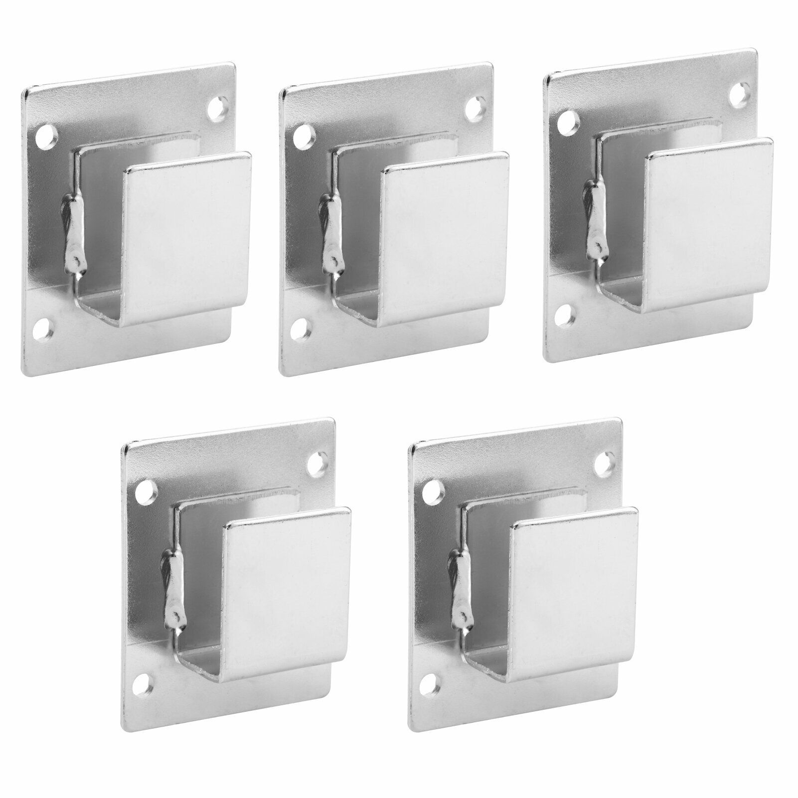 5 шт, кронштейн для крепления на полку, вешалка из нержавеющей стали, трубка, держатель, пряжка, фурнитура, серебристый тип открытия