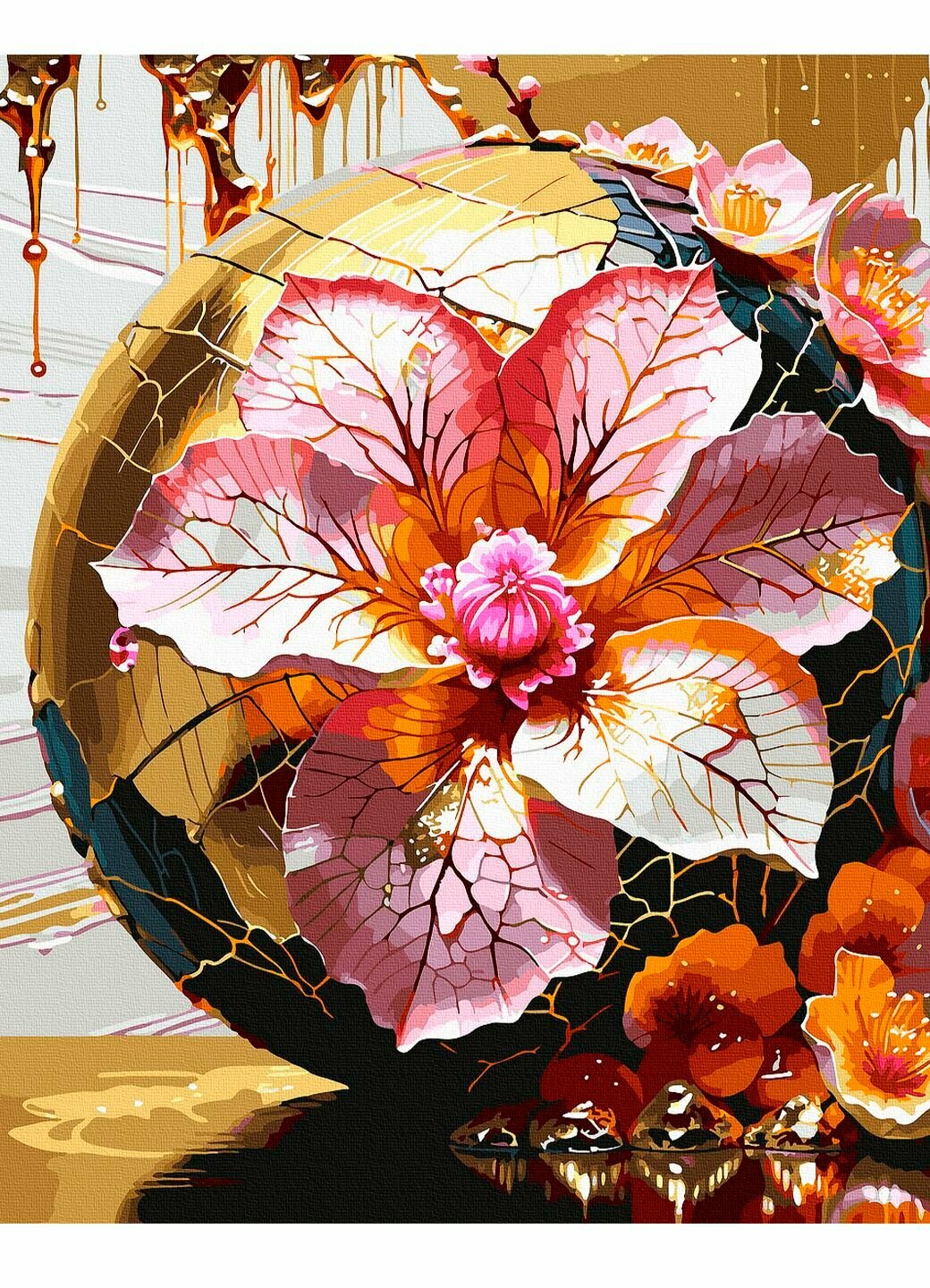 Картина по номерам 40x50 см поталь Флора