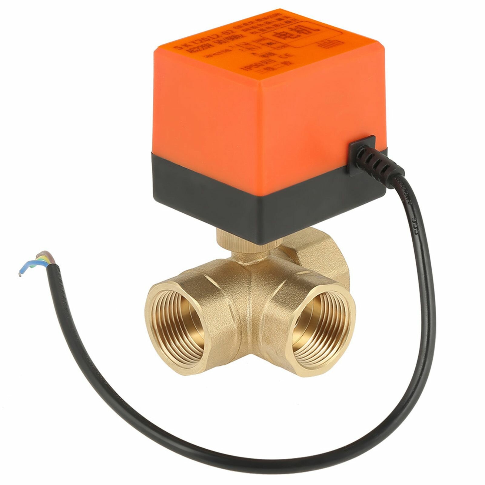 Латунный шаровой кран с электроприводом переменного тока 220 В, 3-ходовой, 3-проводной, тип Т, резьба 1,6 Па, DN25 G1"