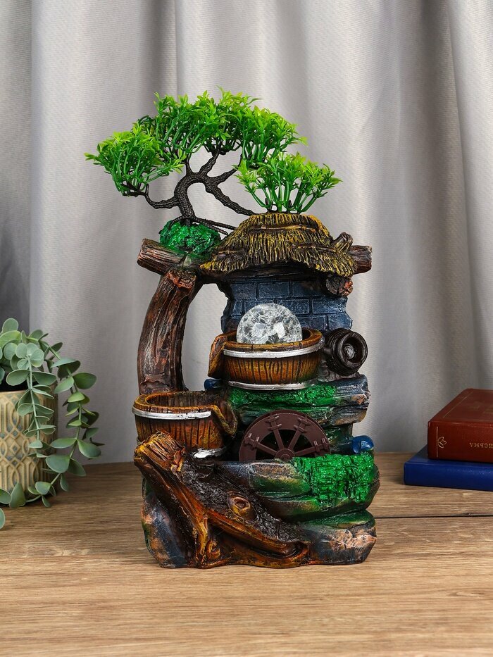 Фонтан "Хижина под деревом" 32х15х13 см (с подсветкой) 10903247