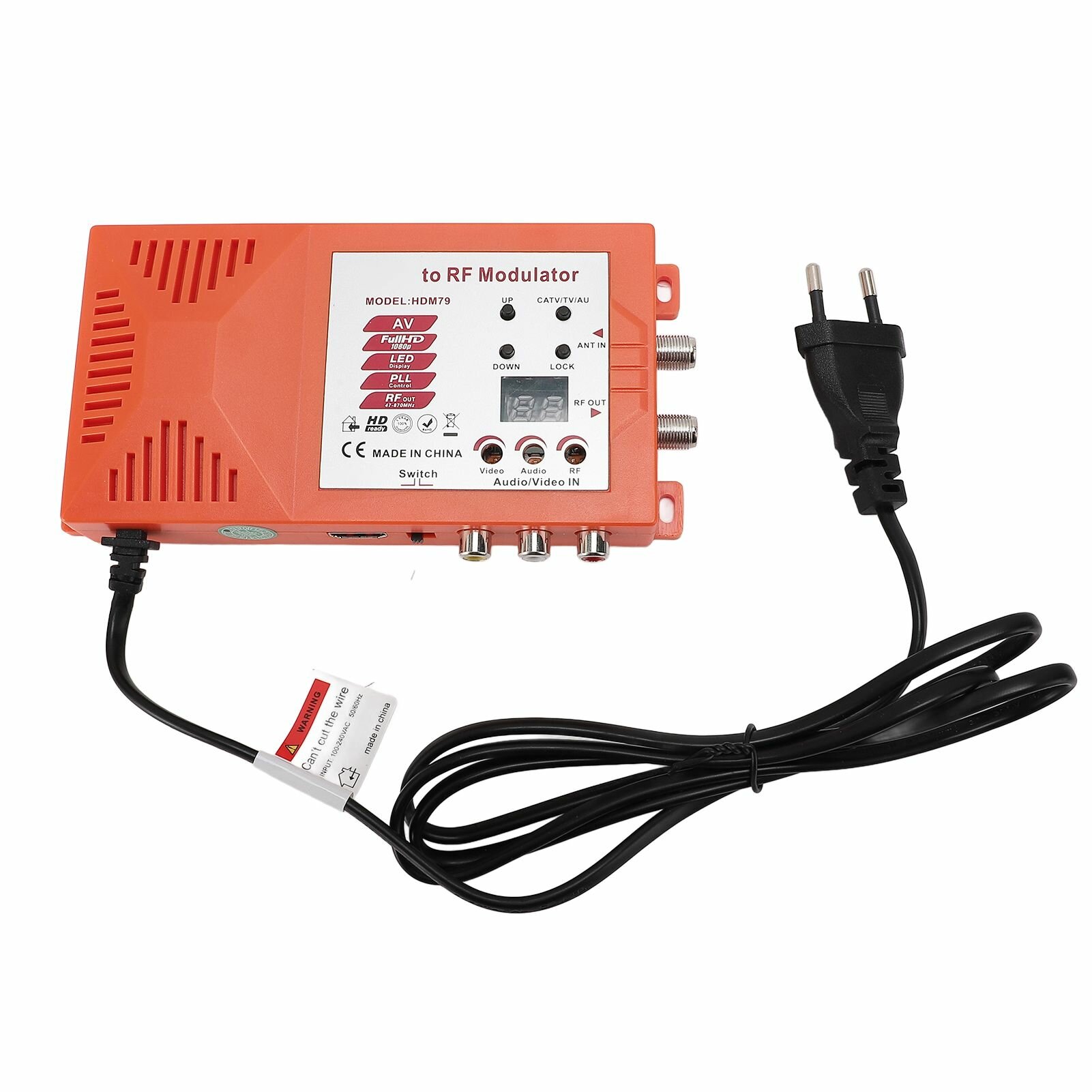 HDM79 HDMI-RF модулятор HDMI / AV-RF поддерживает PAL / NTSC 100-240 В европейского стандарта