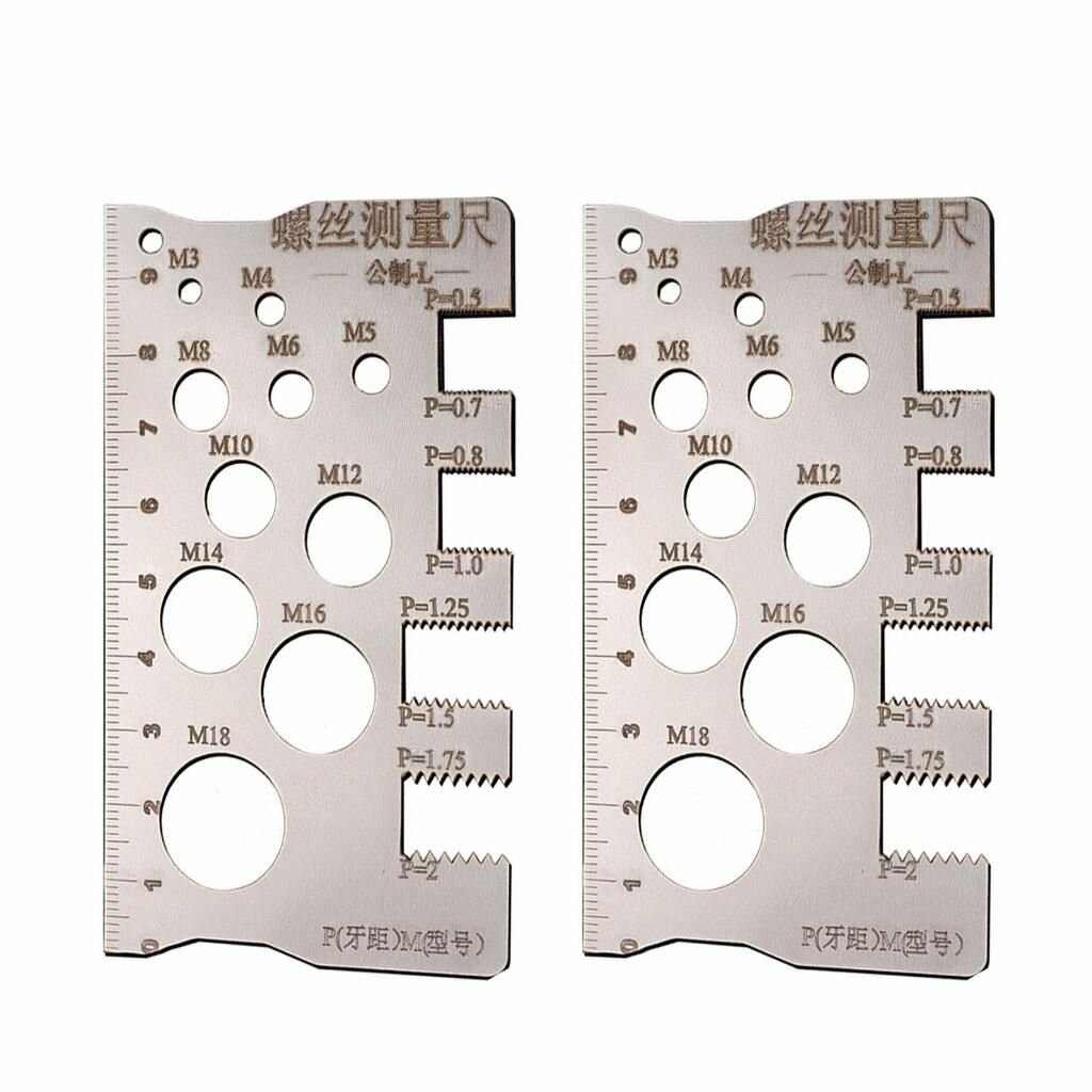 Малка,2 винтовые измерительные линейки из нержавеющей стали