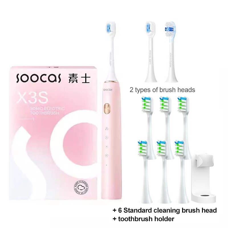 Электрическая зубная щетка SOOCAS X3S PINK X3S 6head