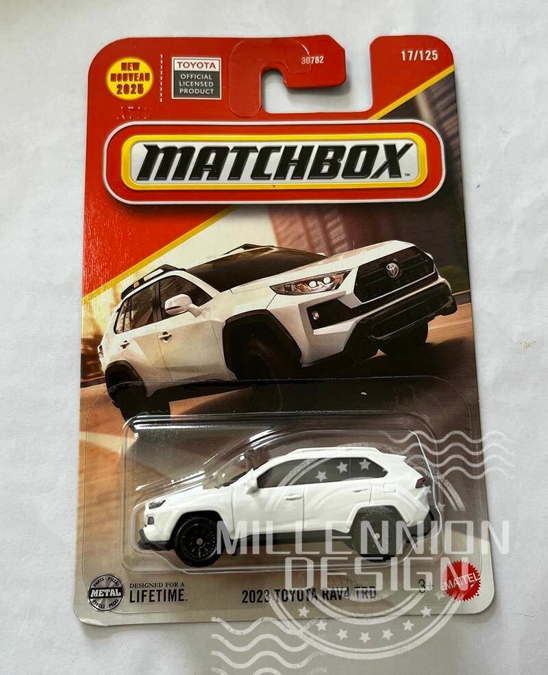 Matchbox Mattel 1:64, литой автомобиль модель машинки 25M/L серии(17 2023TOYOTA RAV4 TRD)