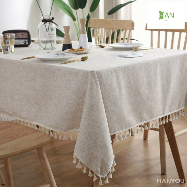 Эксклюзивная скатерть из бамбуковой пеньки Le Xuan Show Lexuanxiu, квадратная модель 140x140 см