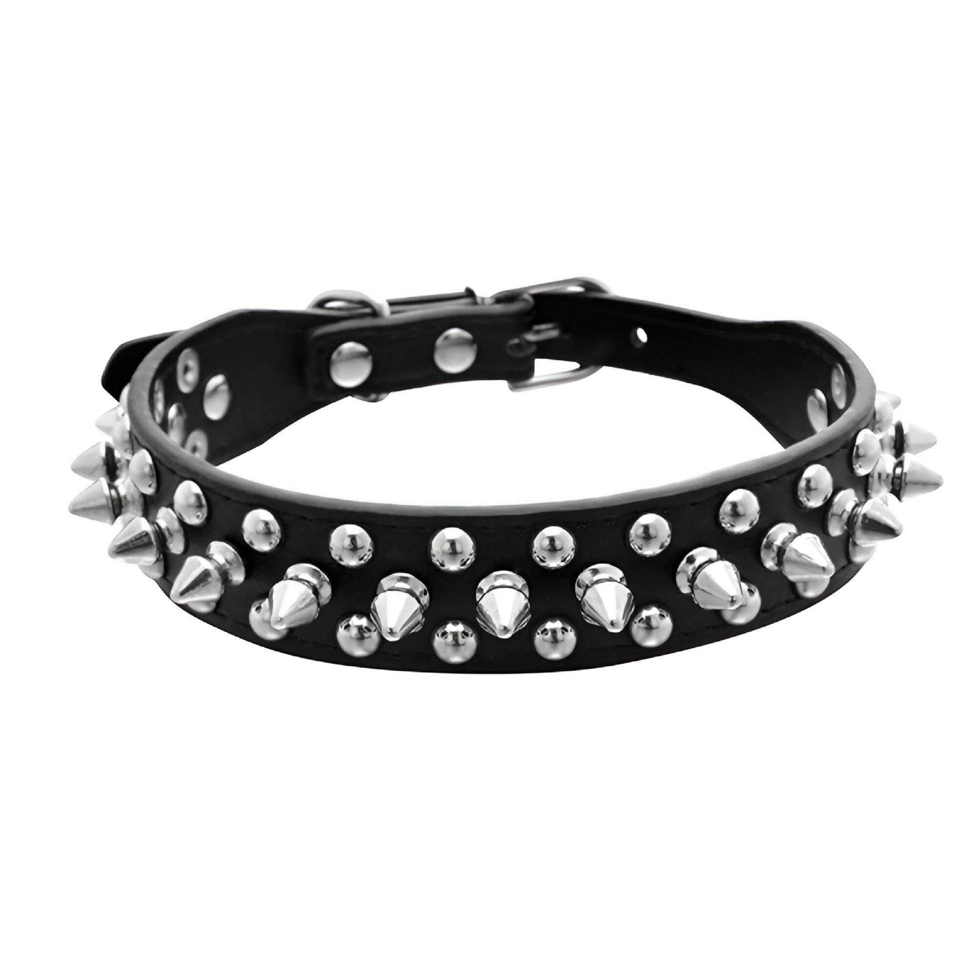 GASTROPOD Ошейник для собак с шипами из мягкой кожи, регулируемый для щенков и мелких собак с пряжкой