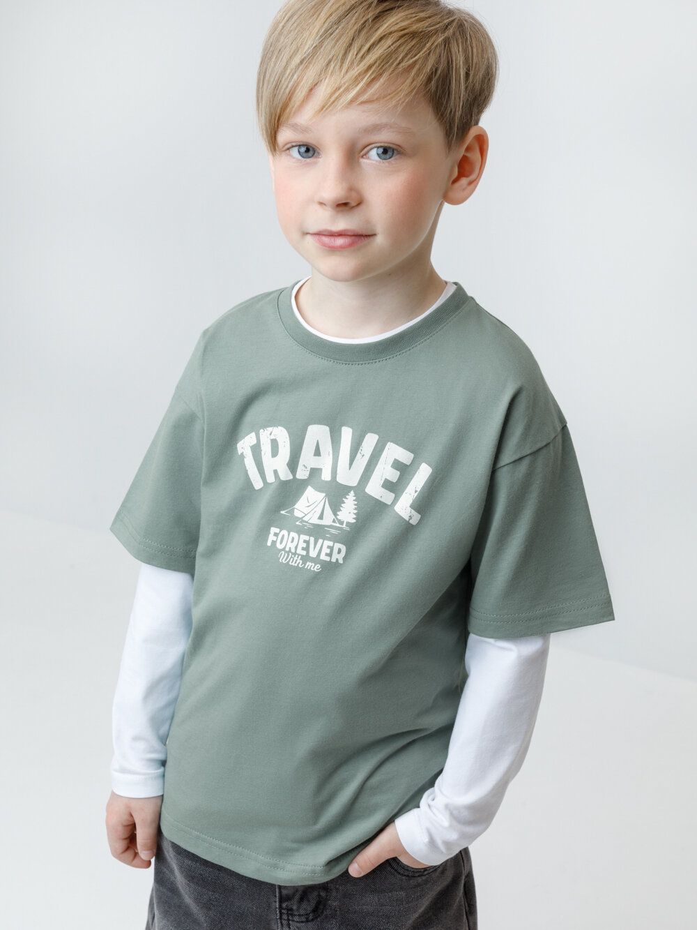 Футболка КР 302949-1/хаки 5107 к678