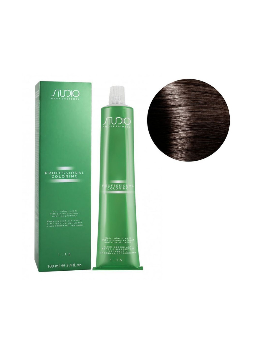 Краска для волос Kapous Professional Studio Professional Coloring, 5.81 светлый коричнево-пепельный
