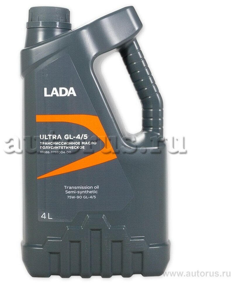 Масло трансмиссионное lada ultra 75w90 полусинтетическое 4 л 88888r75900400