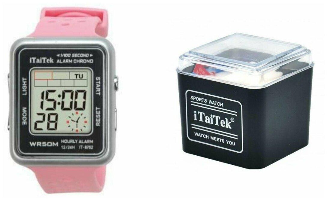 Купить Часы наручные iTaiTek IT-8702 Серебро/Розовый за 724р. с доставкой