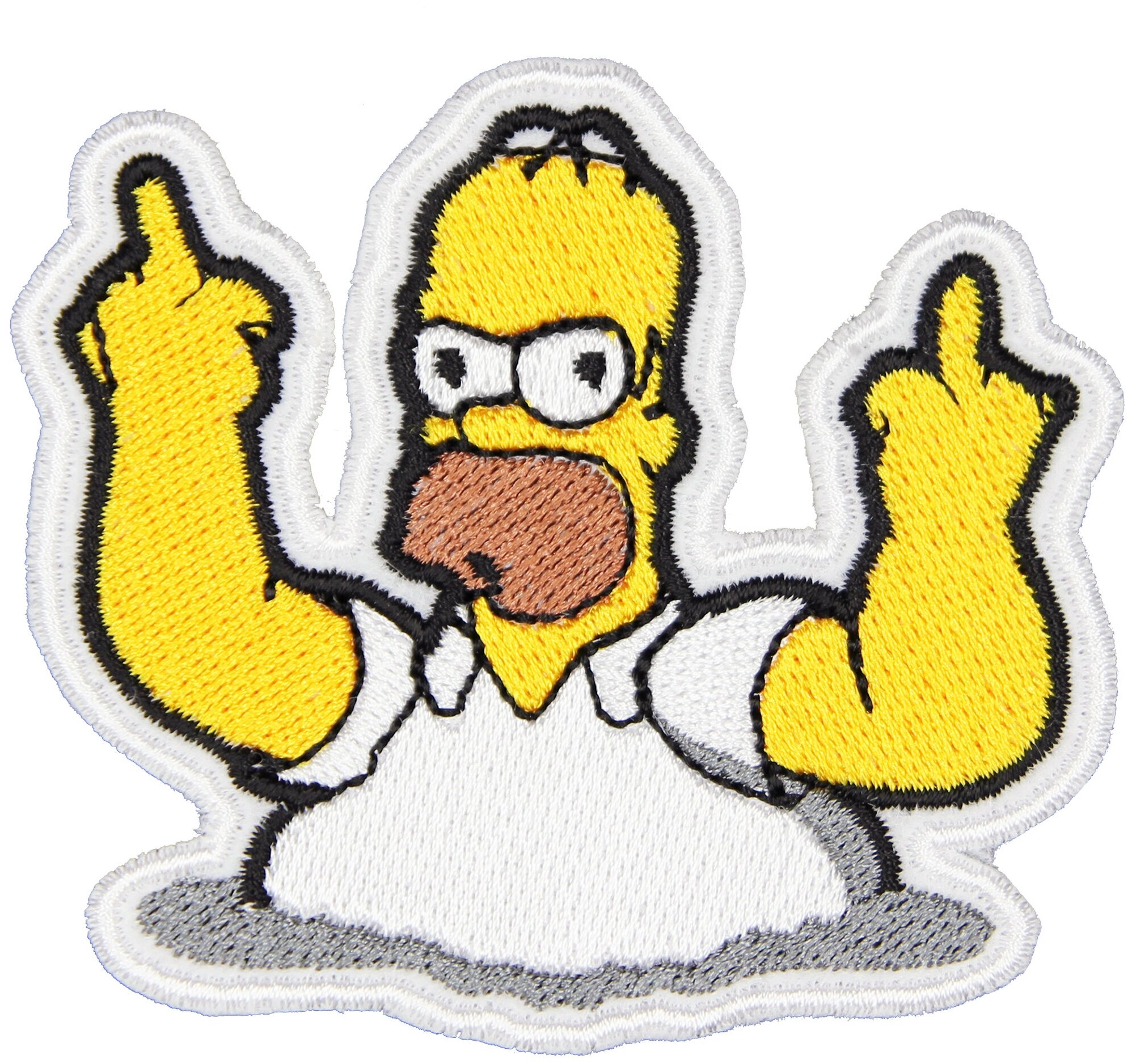 Нашивка, патч, шеврон "Гомер Симпсон" 66x74mm PTC227