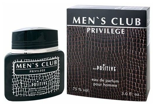 Positive parfum Парфюмерная вода мужская MEN S CLUB PRIVILEGE