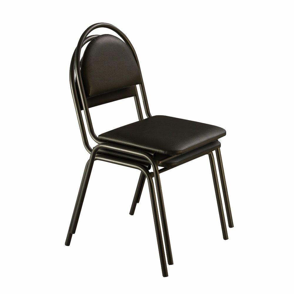 Стул офисный / для посетителя Севен Seven Кожзам (2 шт) V4 черный