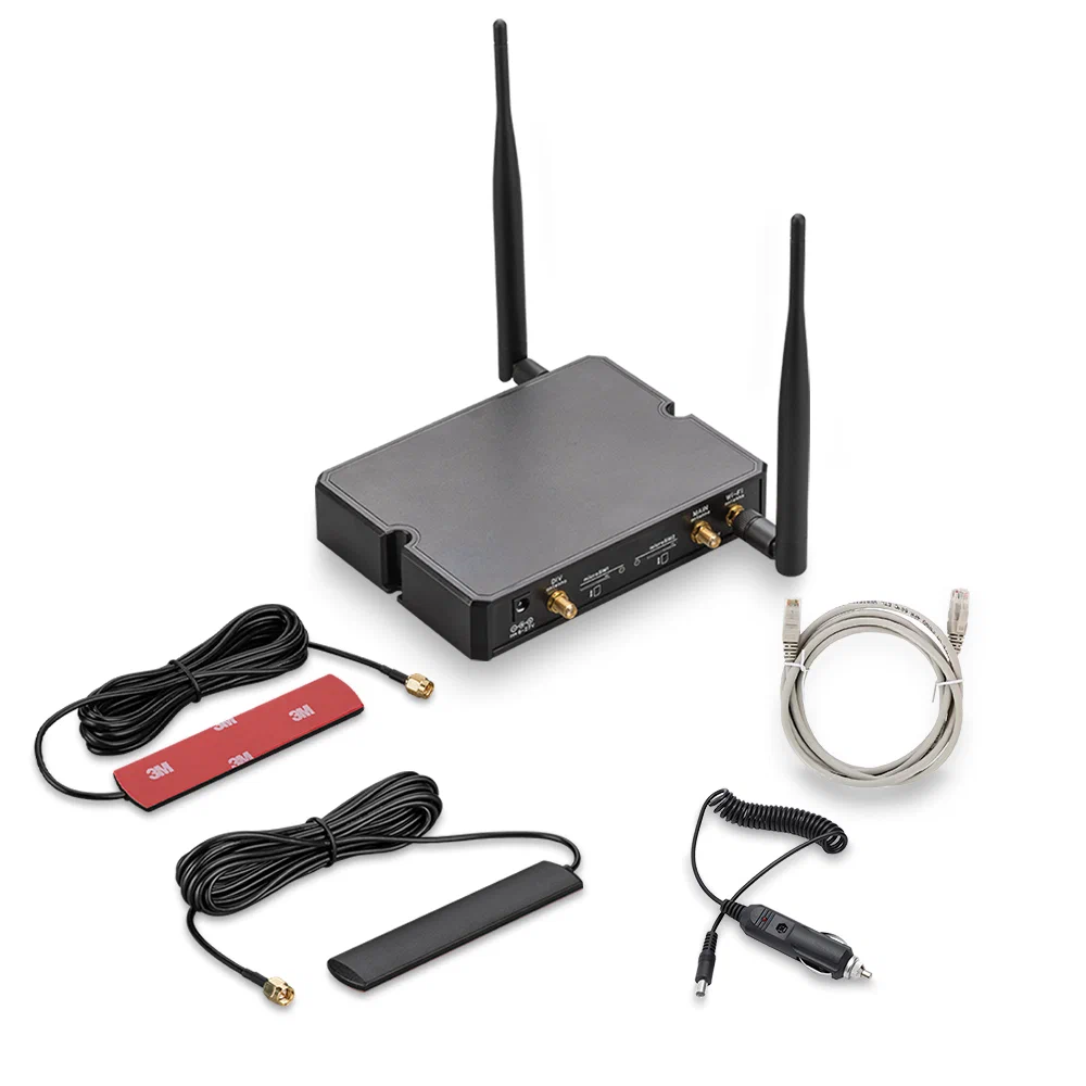 Комплект KROKS AUTO-MR4 под две СИМ-карты для Интернета с WiFi в автомобиль