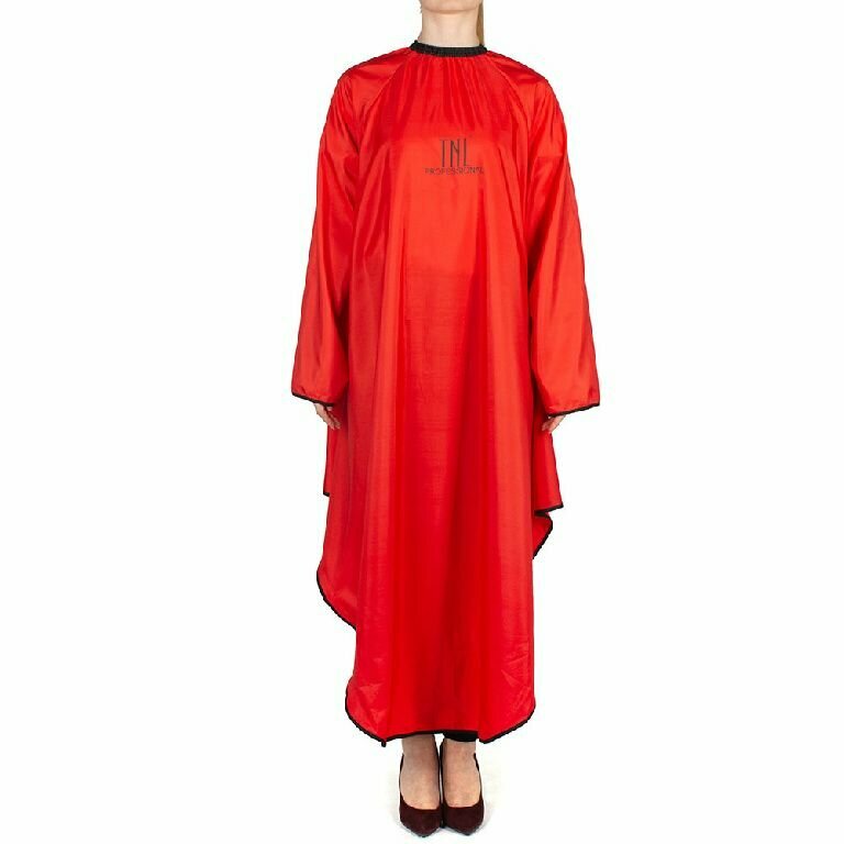 TNL Professional Пеньюар парикмахераTNL "Total" с рукавами, красный (J-34)