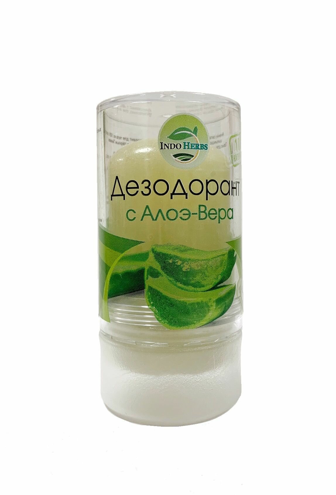 IndoHerbs Натуральный минеральный дезодорант Алунит с Алоэ Вера, 120 г