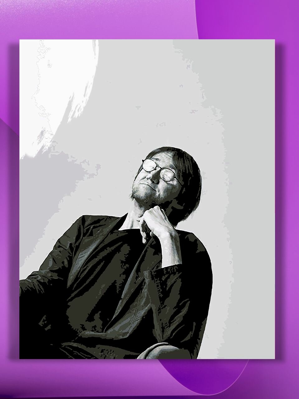 Картина по номерам на холсте Костя Пушкин ЧБ, 40 х 50 см